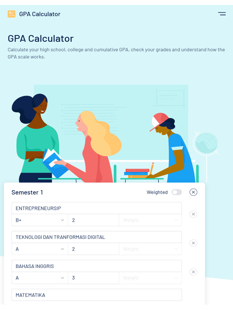 GPA Calculator - Calculate, Track and Save Your GPA VERSI MAJOR | PDF