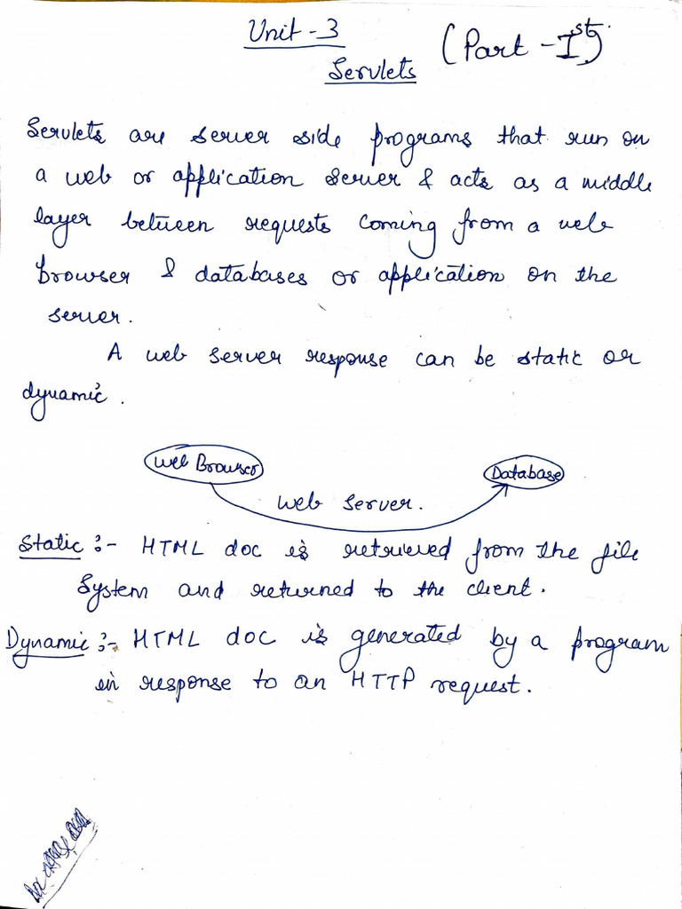 Unit 3 (Servlet) | PDF Unit 3 (Servlet) | PDF