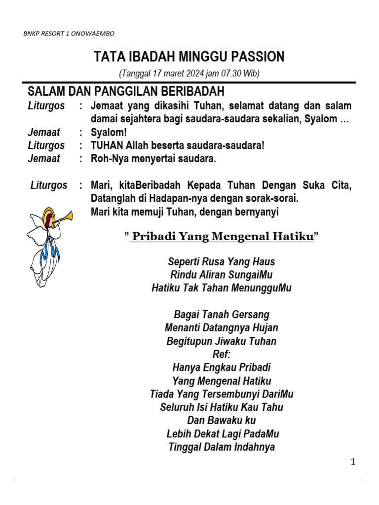 Tata Ibadah 17 Maret 2024 | PDF Tata Ibadah 17 Maret 2024 | PDF