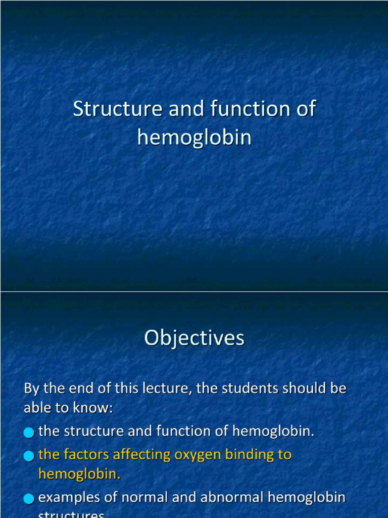 Structure and Function of HB | PDF