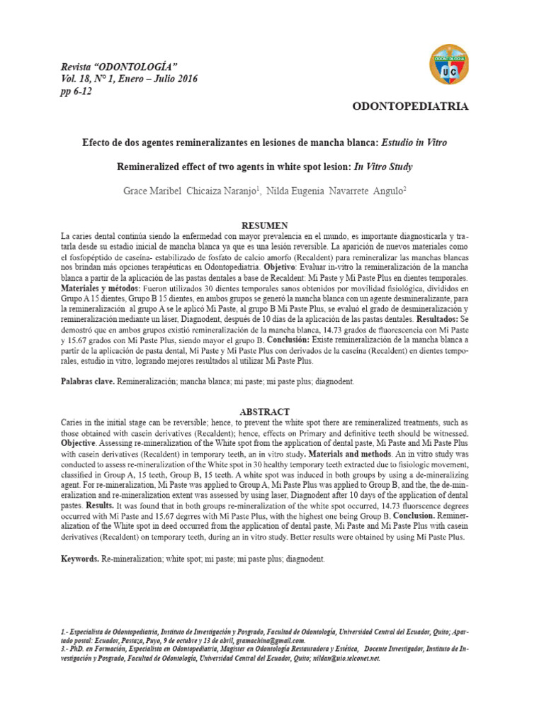 Cpp Acp Pdf Odontología Esmalte De Dientes