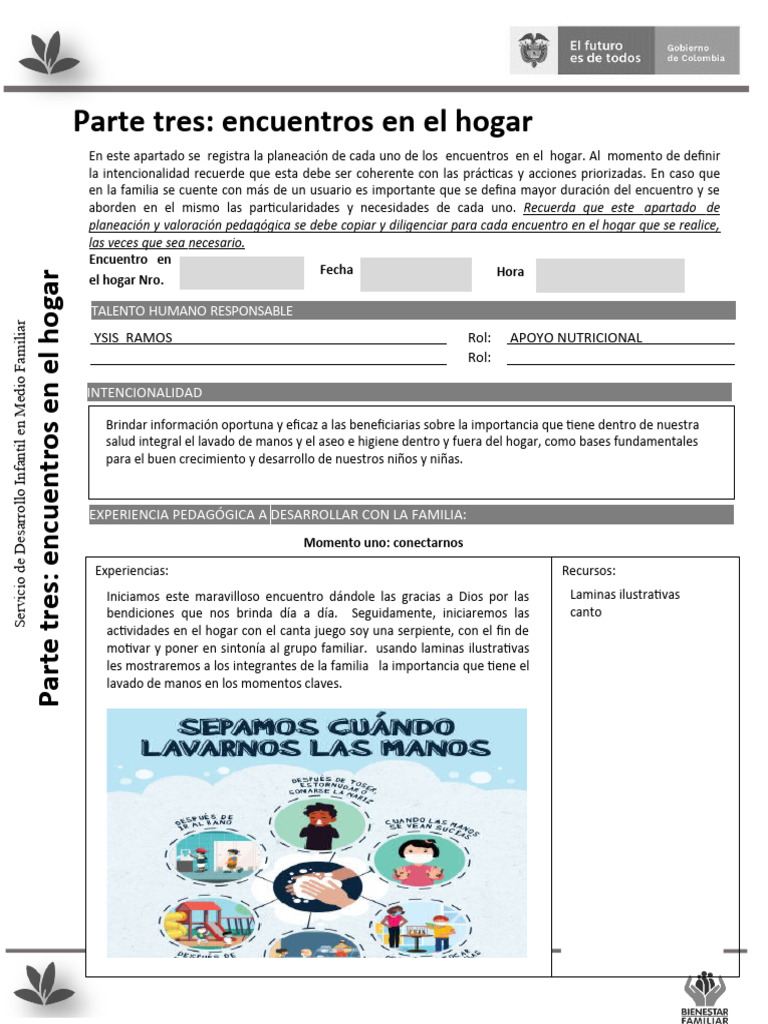 Encuentro en El Hogar Lore Octubre | PDF | Higiene