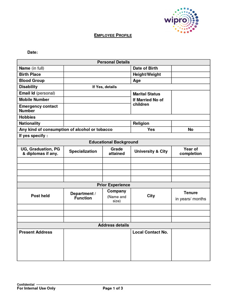 Employee Joining Form | PDF | Passport