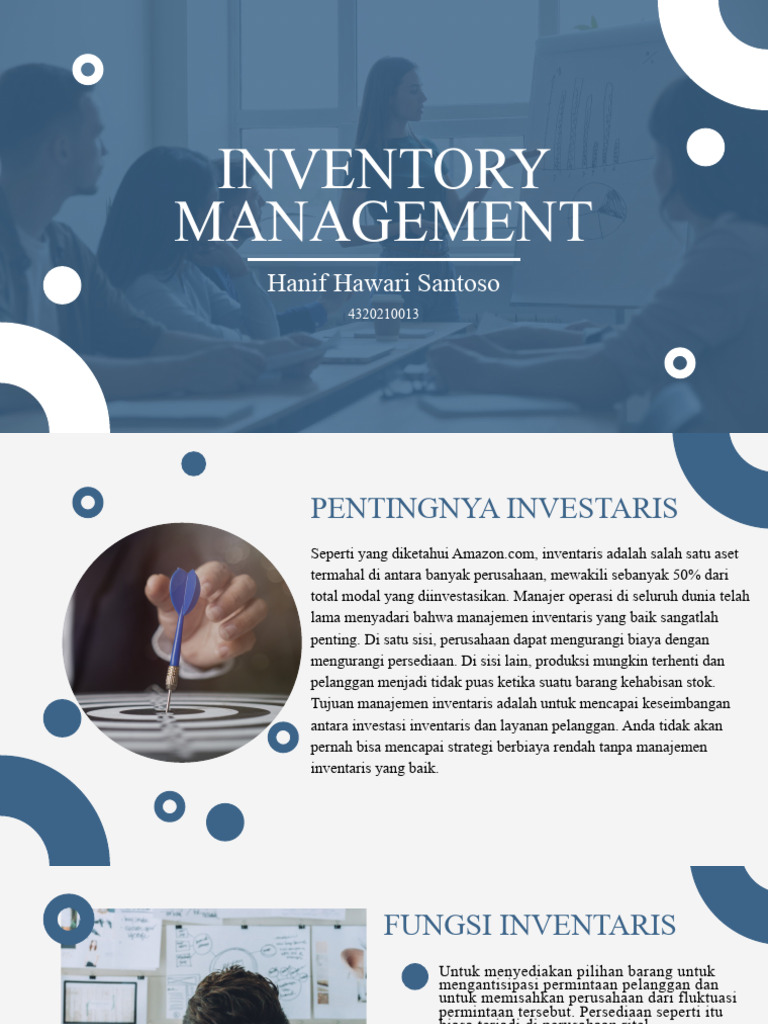 Tugas Presentasi - Inventory Management - Hanif Hawari Santoso - 4320210013 | PDF