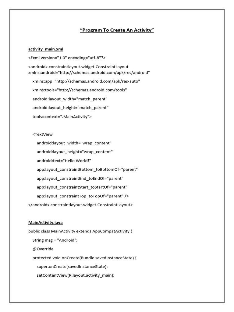 Android Activity Lifecycle Guide | PDF | Teaching Methods & Materials | Computers