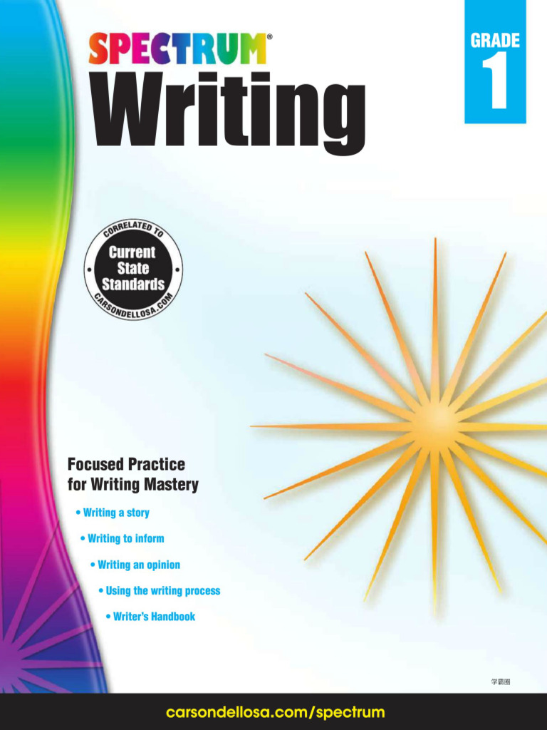 Spectrum Writing Workbook Grade 1 Ages 6-7 | PDF