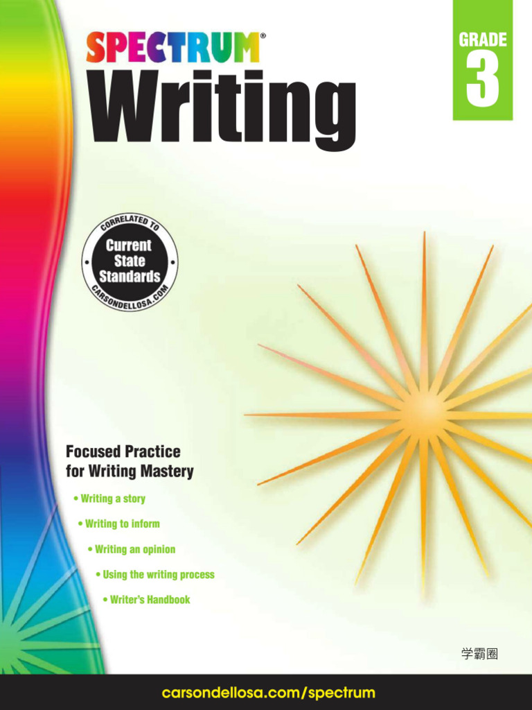 Spectrum Writing Workbook Grade 3 Ages 8-9 | PDF