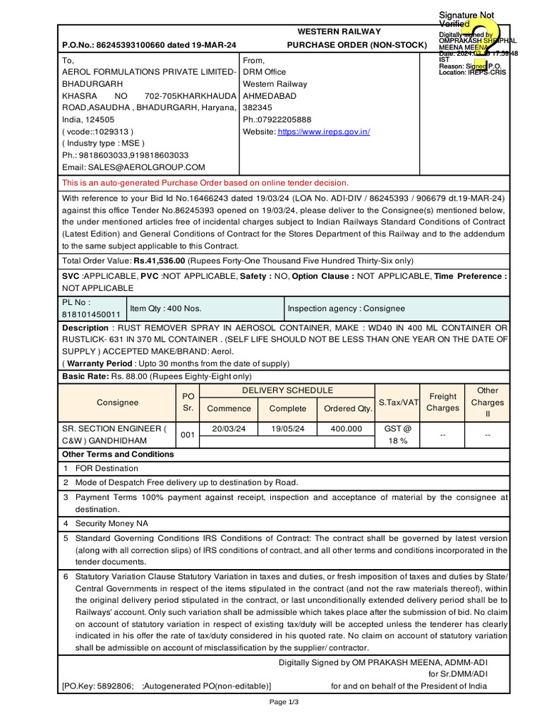 Rust Remover WR | PDF | Value Added Tax | Payments