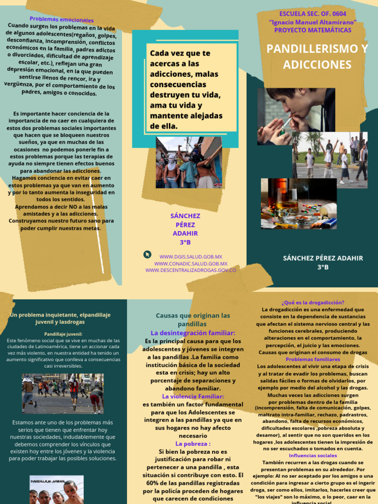 Pandillerismo y Adicciones en Adolescentes | PDF | La dependencia de ...