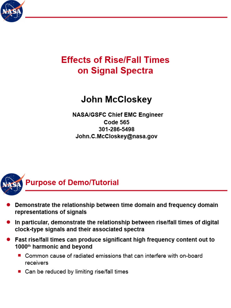 Effects of Rise - Fall Times On Signal Spectra | PDF | Spectral Density ...
