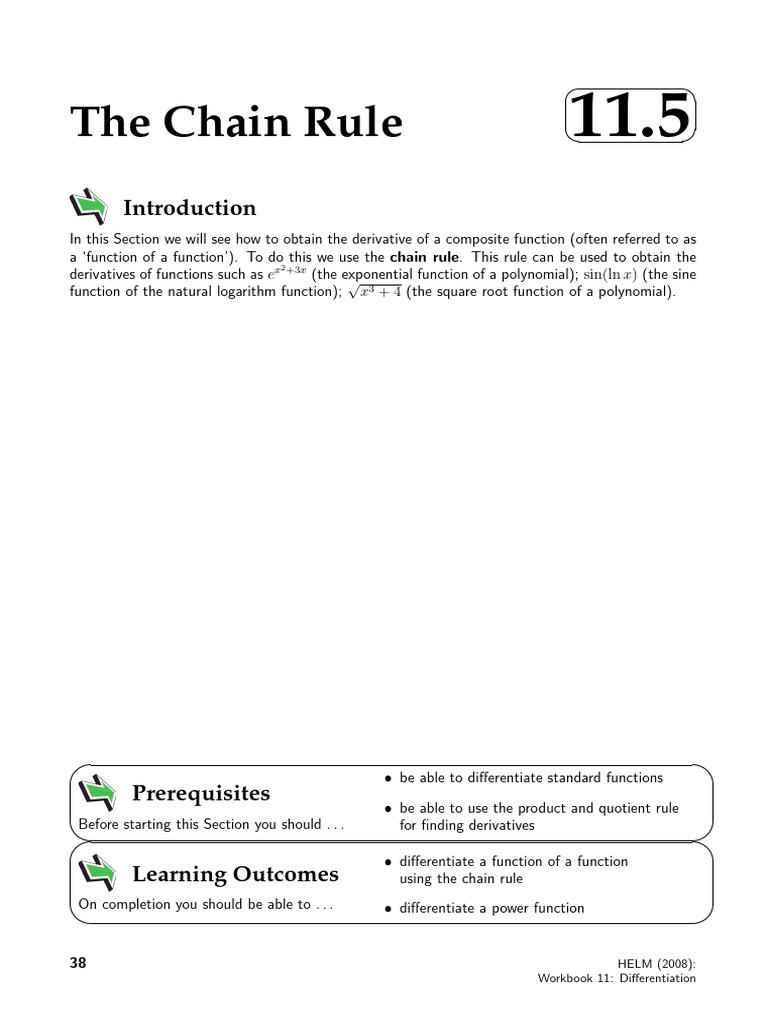 Chain Rule | PDF | Function (Mathematics) | Derivative