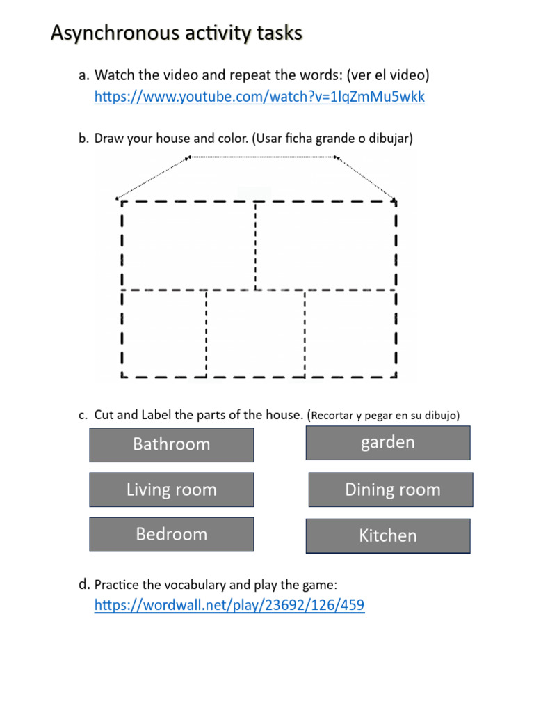 Interactive House Vocabulary Activities | PDF | Home & Garden | Art
