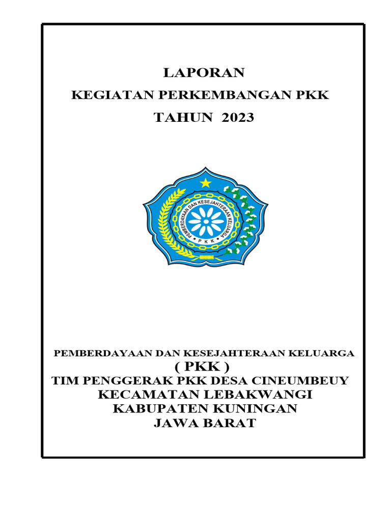 Laporan Kegiatan PKK Tahun 2023 | PDF