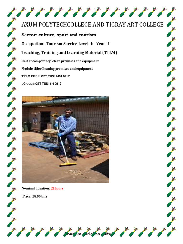 Clean Premises and Equipment | PDF | Housekeeping | Personal Protective ...