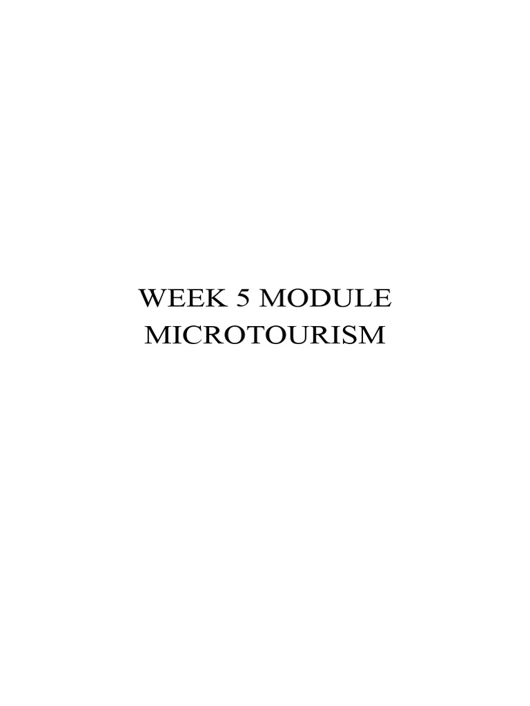 Module Week 5 Microtourism | PDF | Knife | Concussion