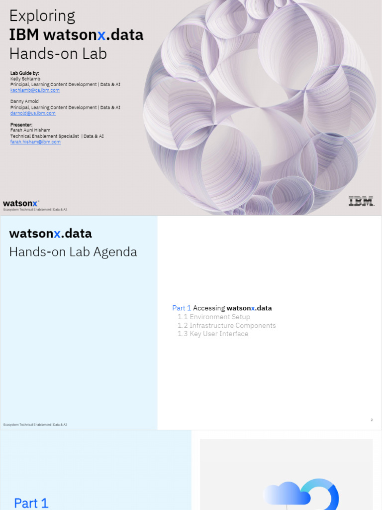01 - IBM Watsonx - Data Exploring Watsonx - Data | PDF | Cloud Computing | Metadata