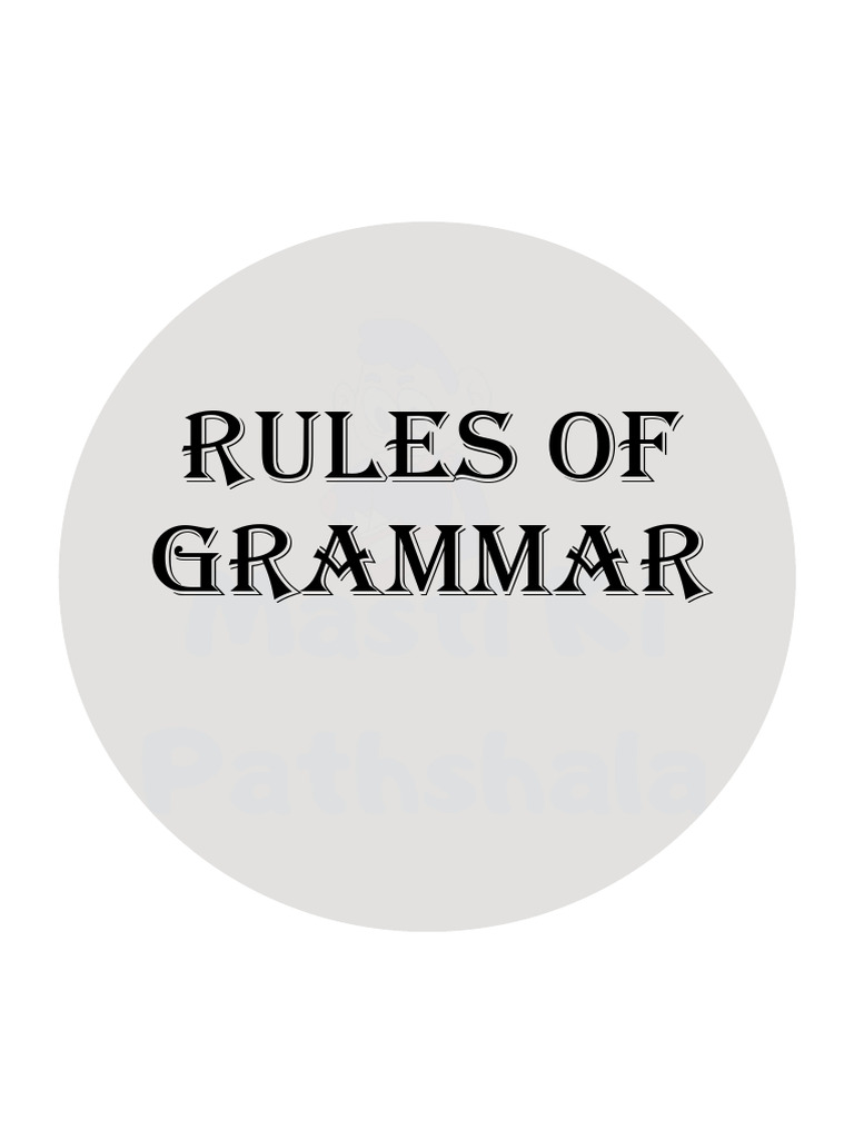 100 Rules of Grammar PDF | PDF | Grammatical Number | Plural