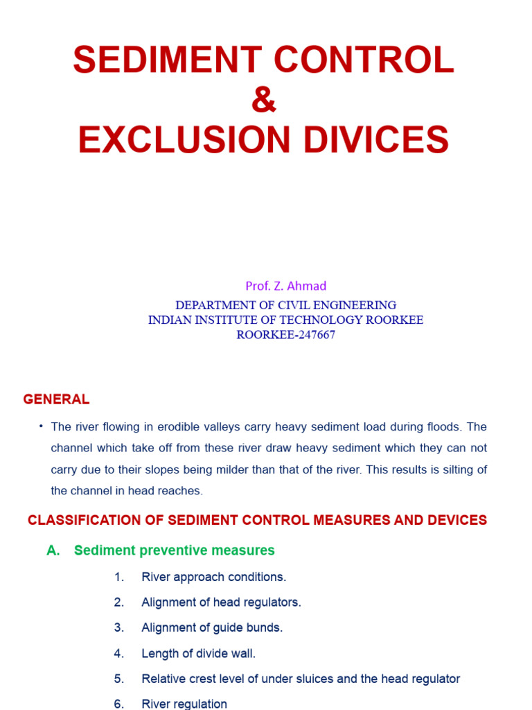 Sediment Control Pdf River Earth Sciences