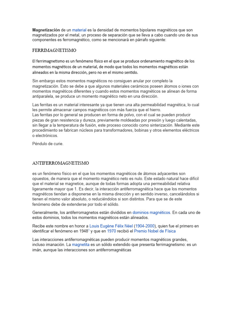 Magnetización y fenómenos magnéticos | PDF | Campo magnético | Ciencia ...