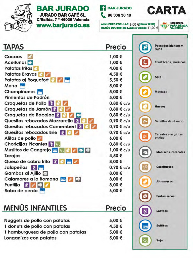 Carta Bar Jurado 2020 | PDF