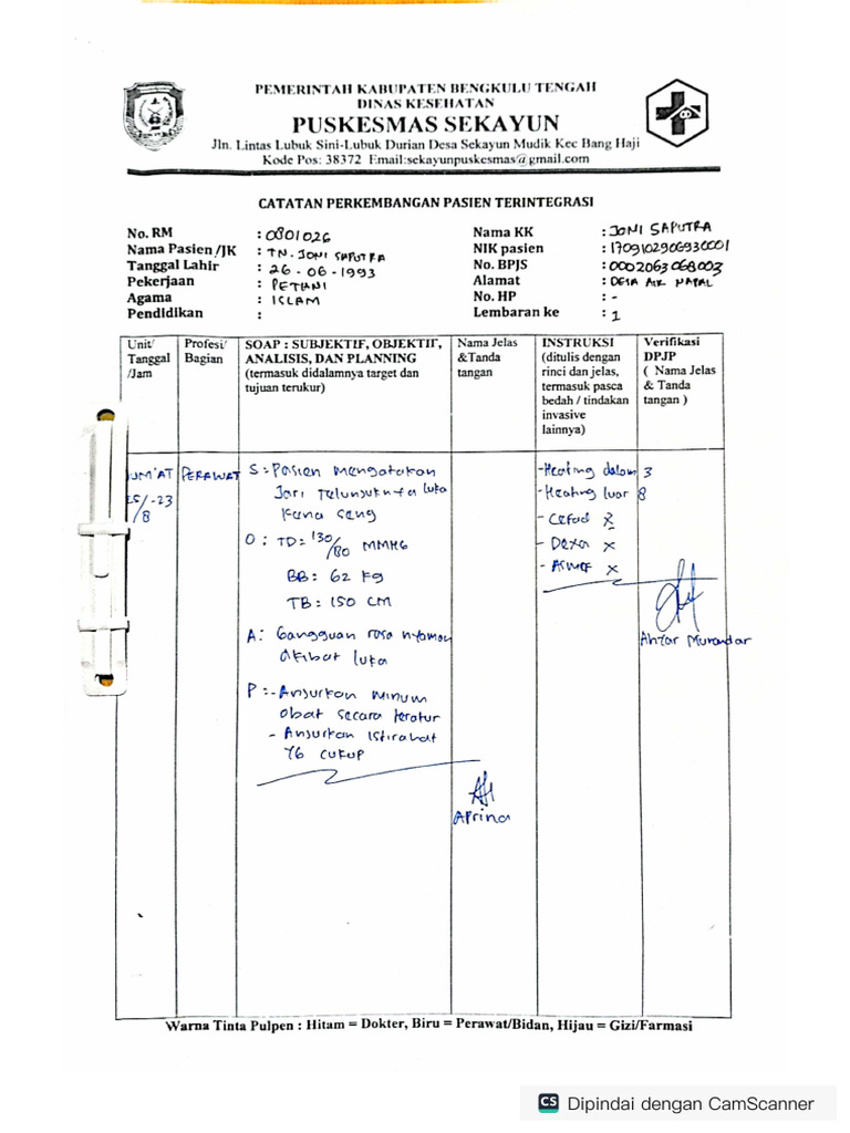 Status Pasien Tindakan | PDF