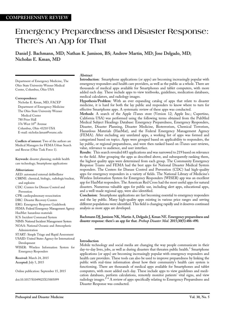 Apps in Emergencu | PDF | Emergency Management | Federal Emergency ...