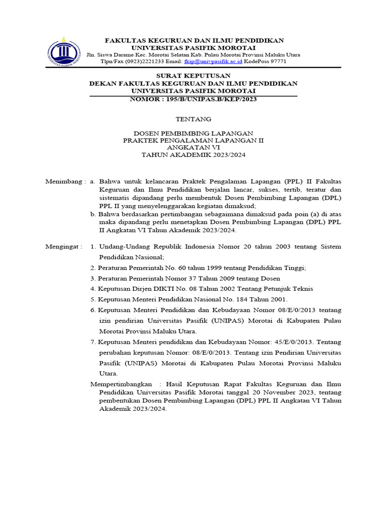 SK DPL (PPL 2023-2024) | PDF