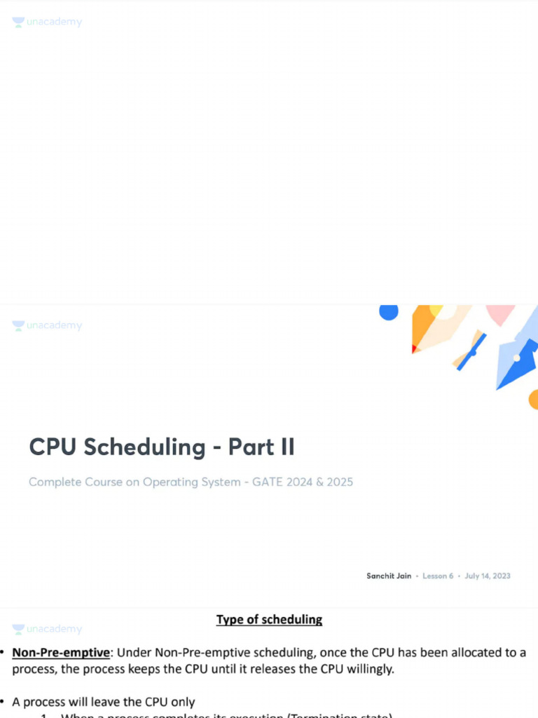 CPU Scheduling Part II With Anno | PDF