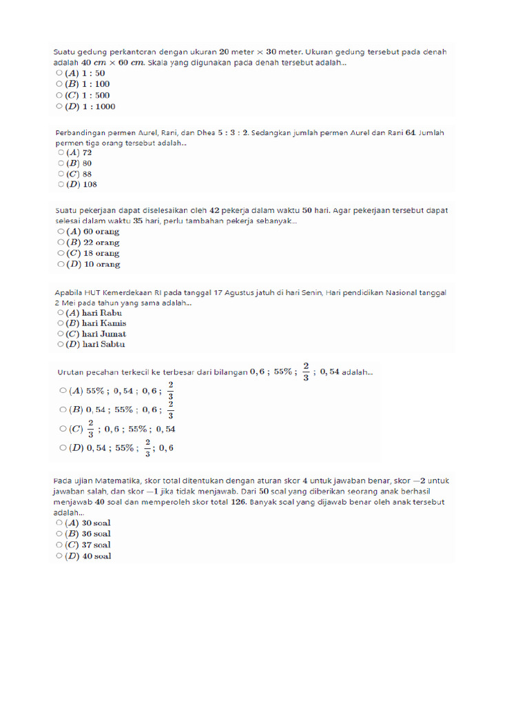 Soal dan Jawaban UN Matematika SMP 2005-2015 | PDF | Seni