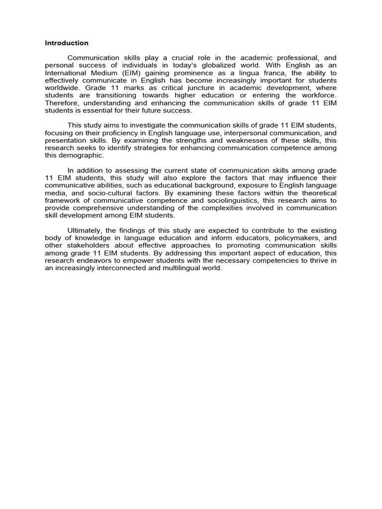 Introduction EIM | PDF | Communication | Language Education