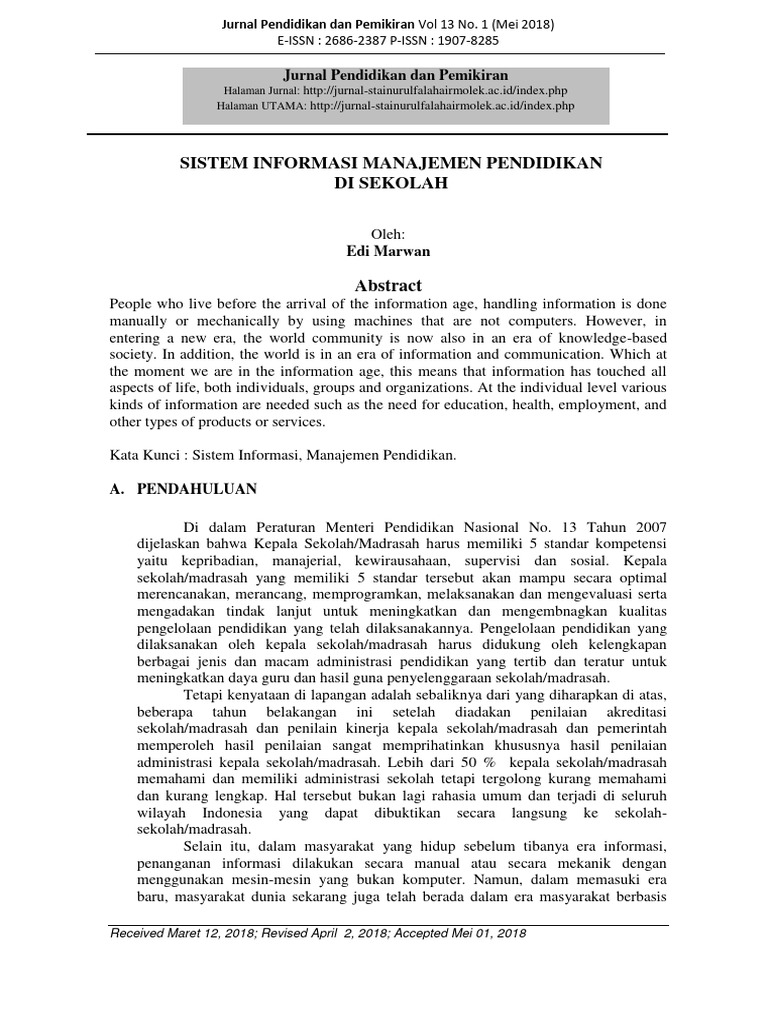 Sistem Informasi Manajemen Pendidikan | PDF