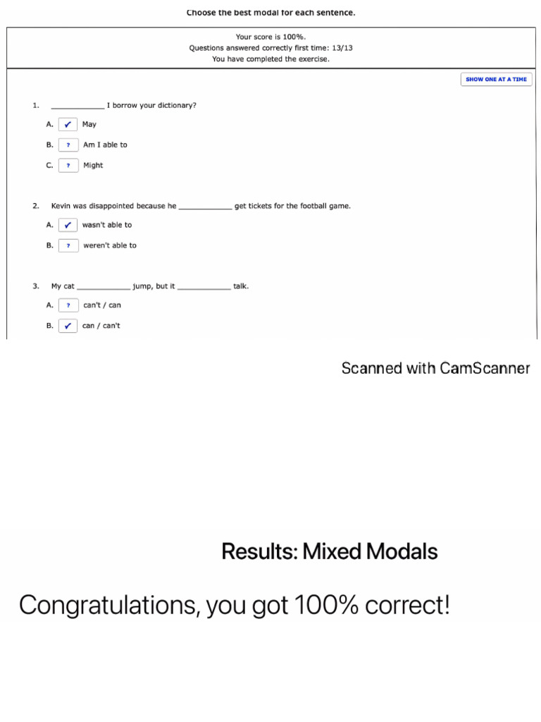 Exercises Using Modals | PDF