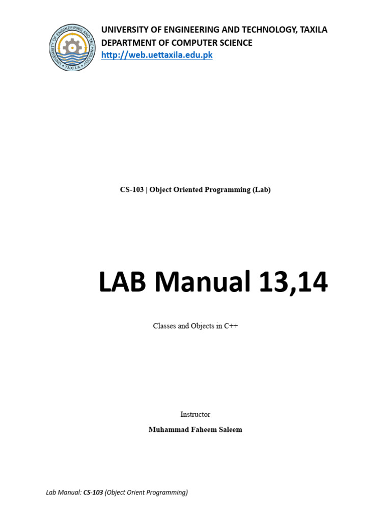 OOP Lab-13,14a | Download Free PDF | Inheritance (Object Oriented Programming) | Class (Computer ...