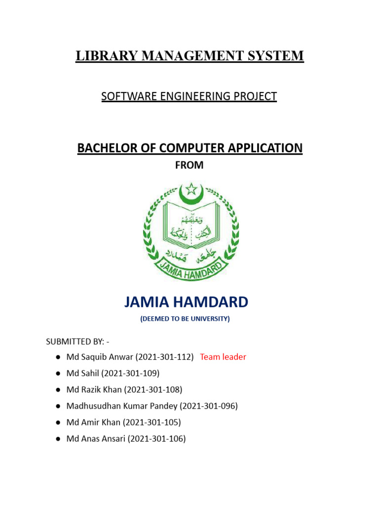 Library Management System Project Overview | PDF | Databases | Library ...