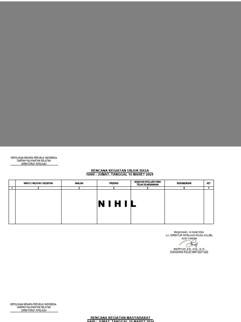 Rengiat Unras Dan Masyarakat 15 Maret 2024 | PDF