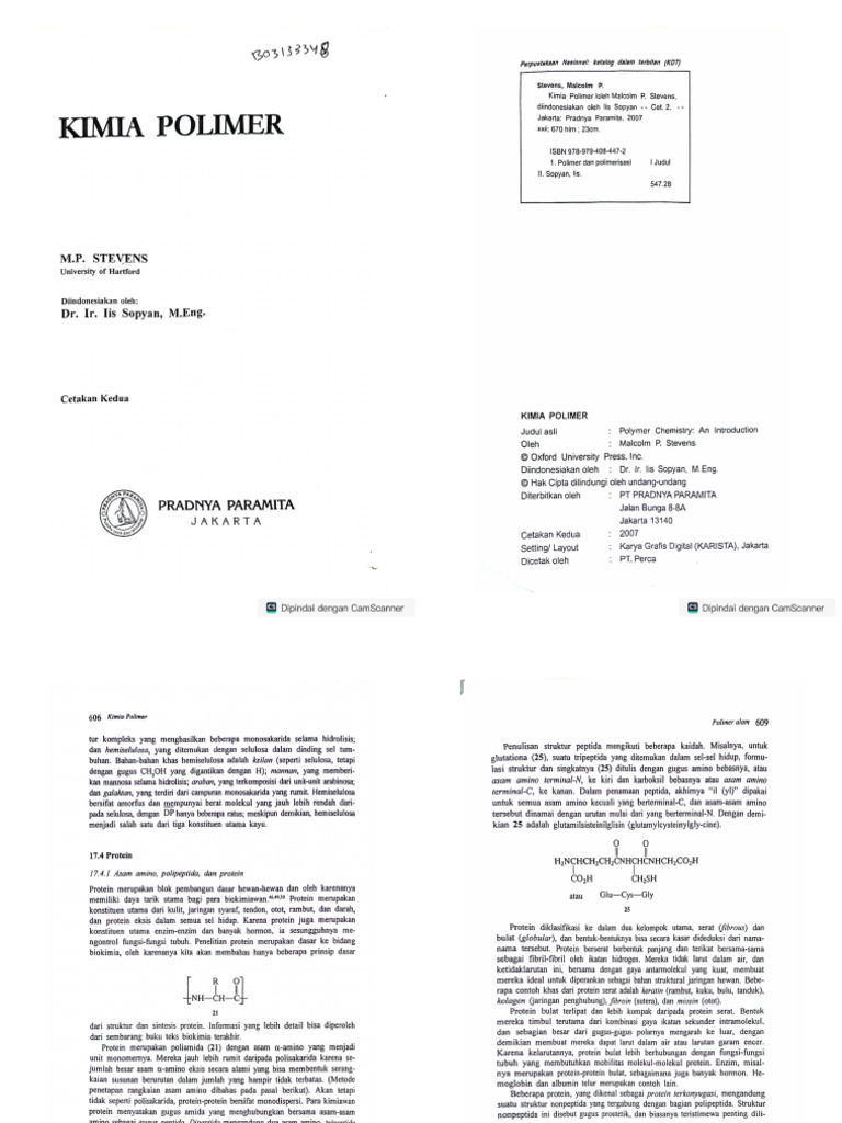 Kimia Polimer (Buku Protein)[1] | PDF