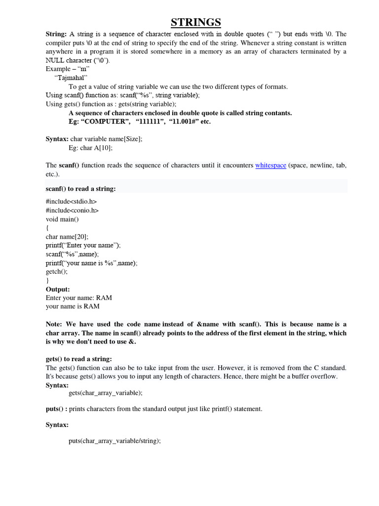 String Pdf String Computer Science Computer Programming