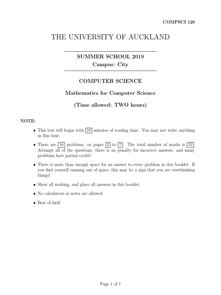 Exam cs120 2019 Ss Solutions | PDF | Vertex (Graph Theory) | Theoretical Computer Science