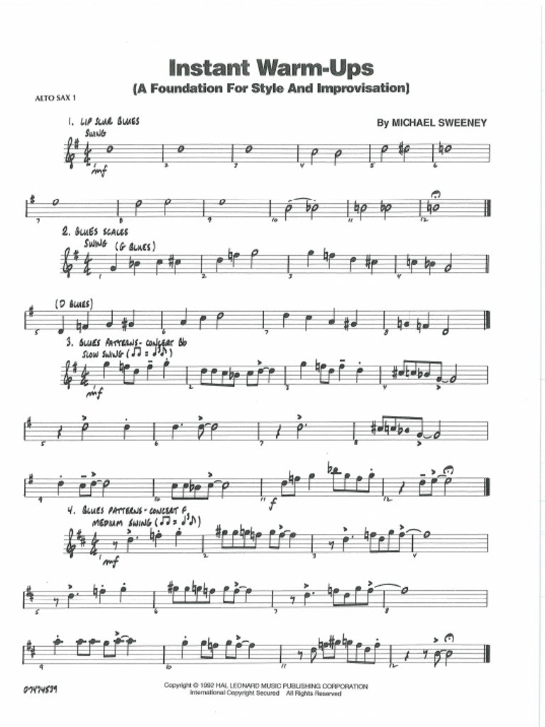 Instant Warm-Ups. (Jazz) Complete Parts | PDF
