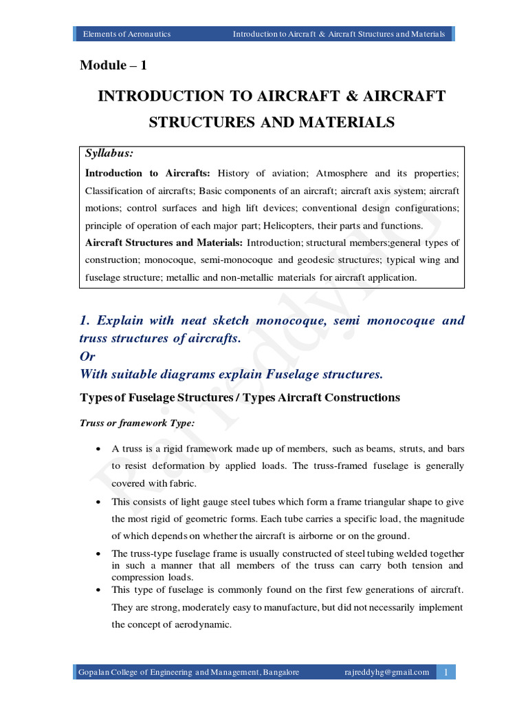 module-1 | PDF | Flight Control Surfaces | Flap (Aeronautics)