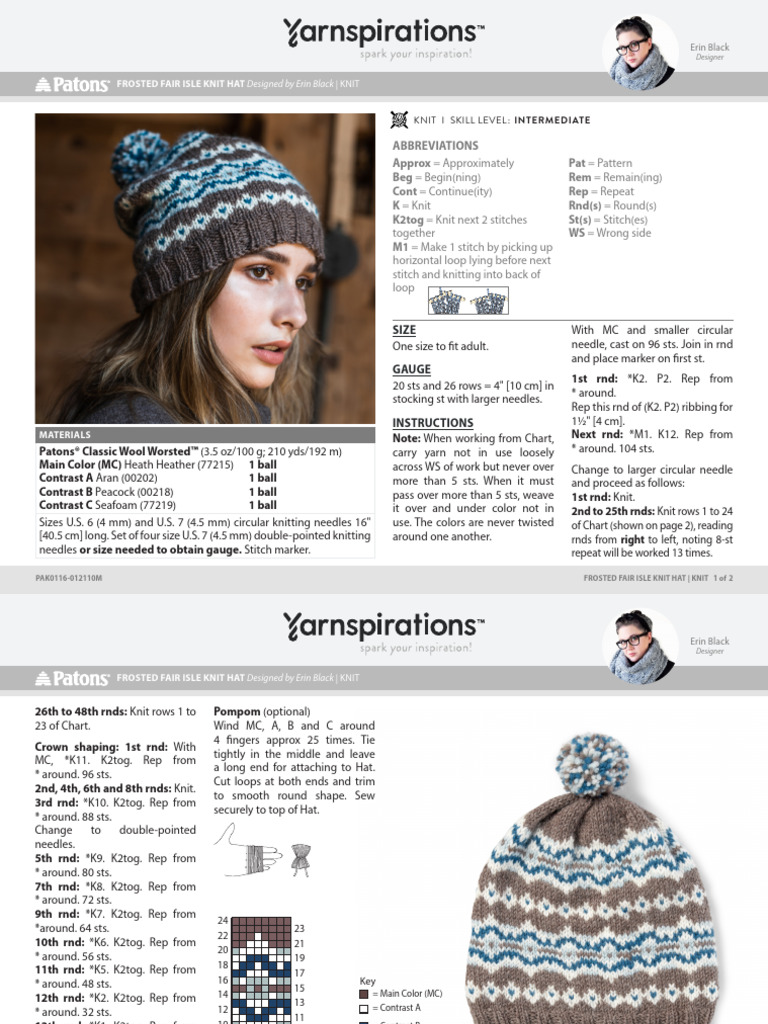 Pak0116 012110M | PDF | Knitting | Fair Isle (Technique)