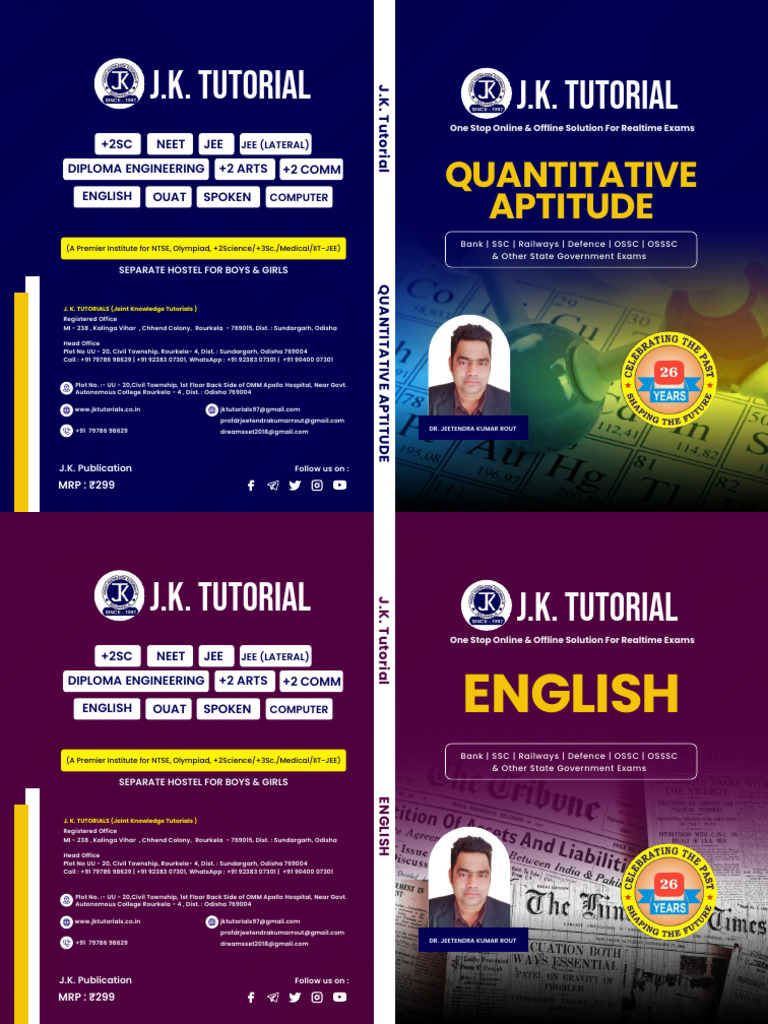 JK Tutorial Book Cover | PDF | Recruitment | Schools