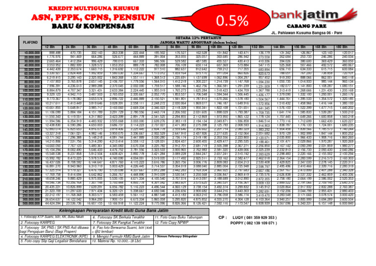 Promo Bank Jatim Pinjaman Multiguna | PDF