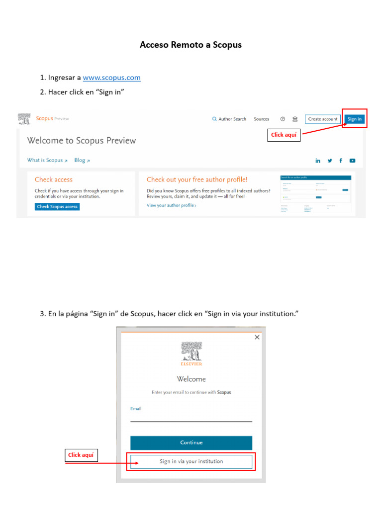 Tutorial - Acceso Remoto A Scopus | PDF | Crecimiento personal y profesional
