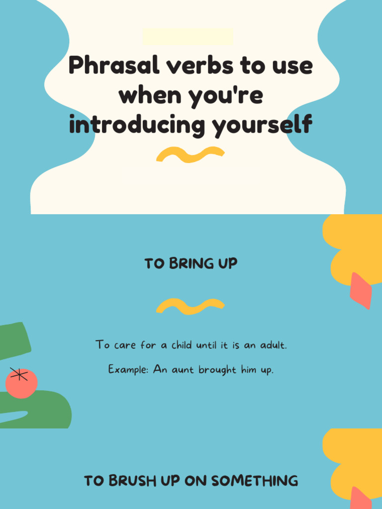Phrasal Verbs for Self-Introduction | PDF