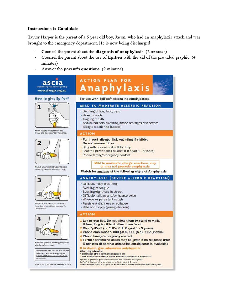 Anaphylaxis Guidance for Parents | PDF | Menopause | Allergy