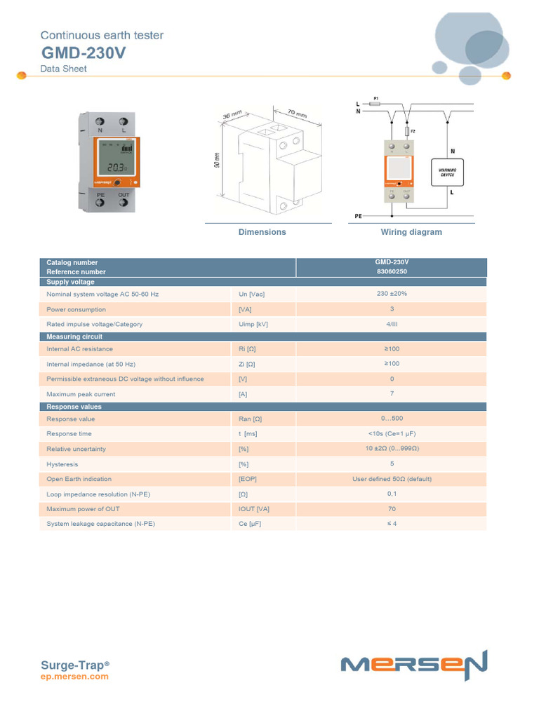 GMD G-Check 230V | PDF | Alternating Current | Electrical Components