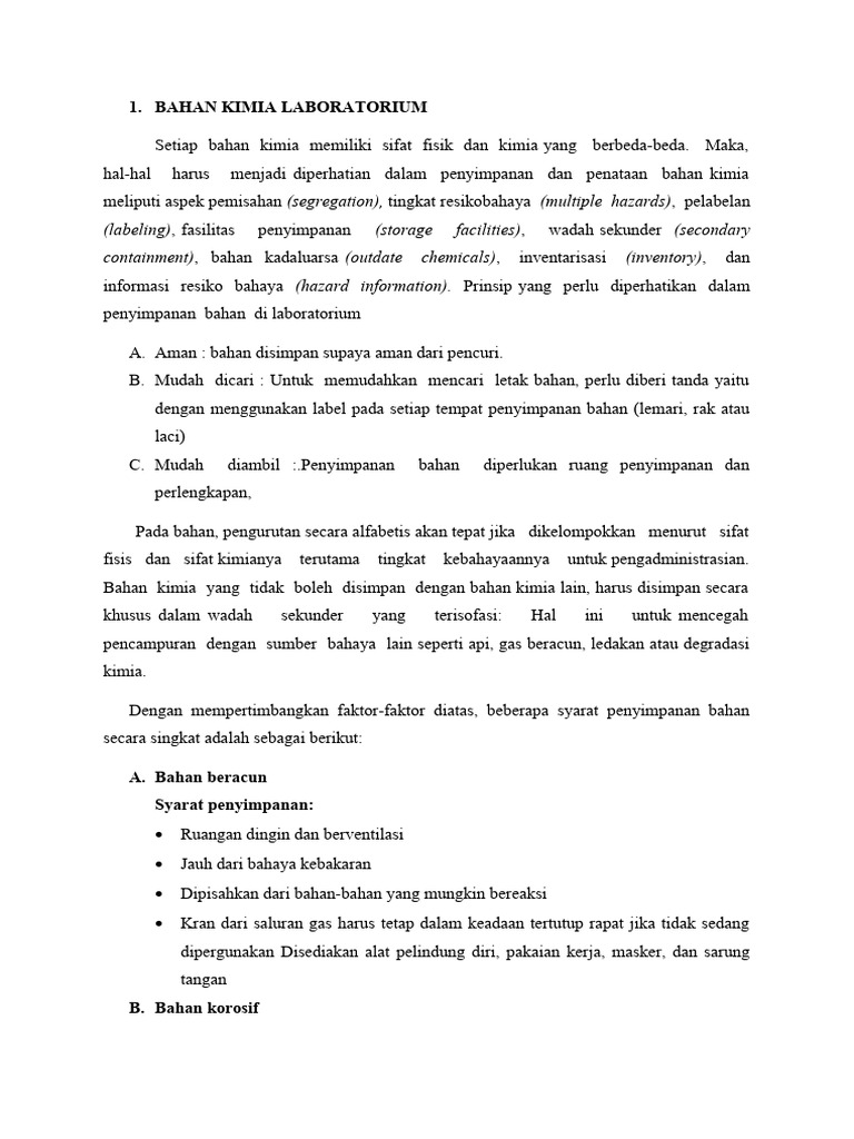 Bahan Lab | PDF