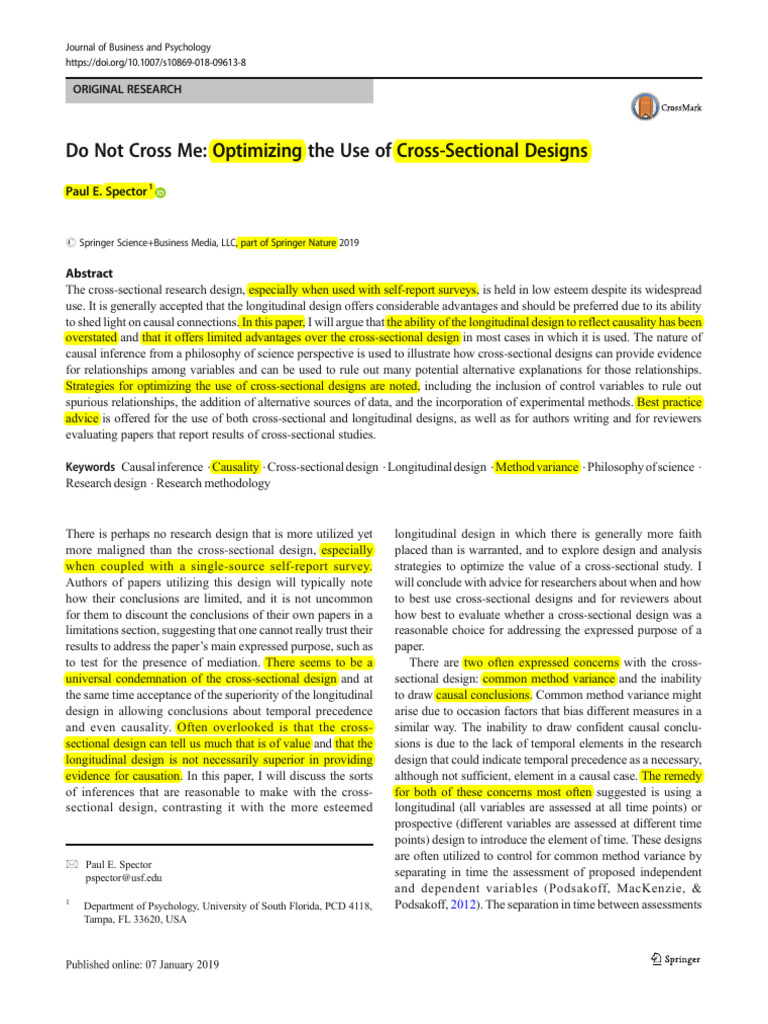 Cross-Sectional vs Longitudinal Research | PDF | Causality | Experiment