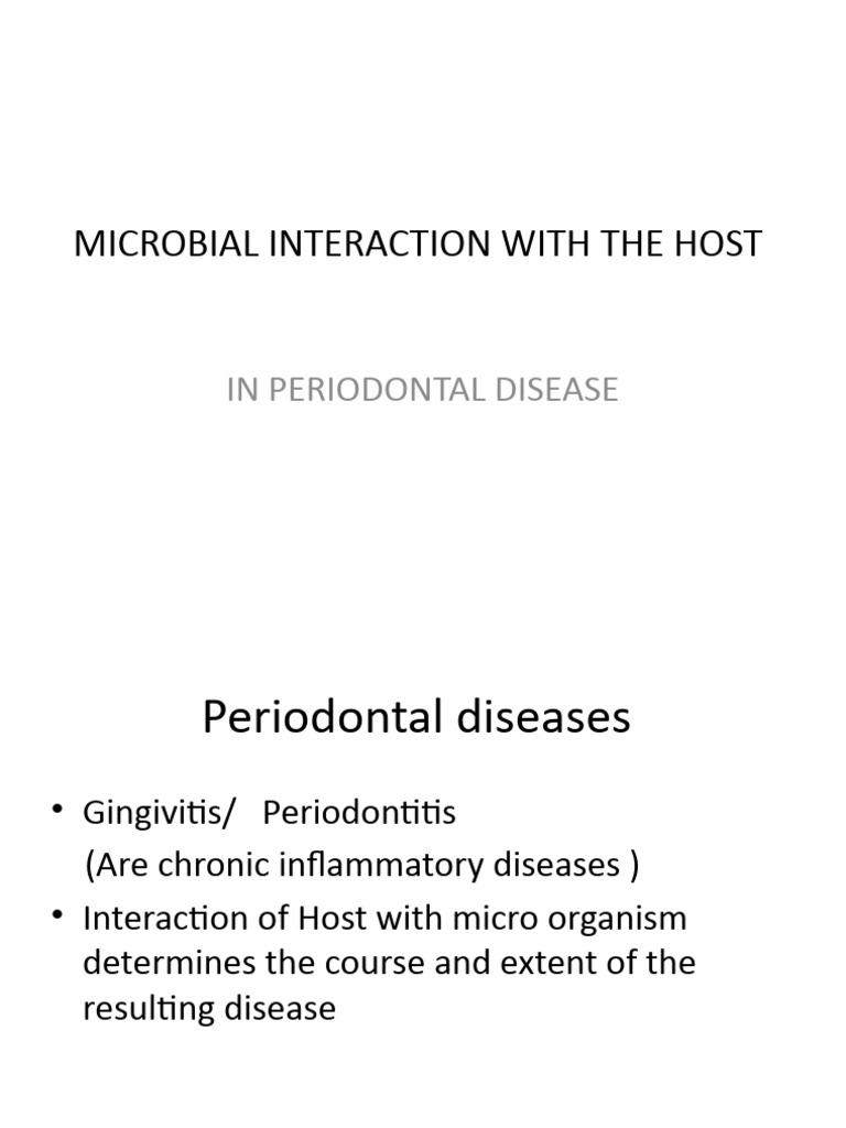 Microbial Interaction With The Host | PDF | Inflammation | Periodontology